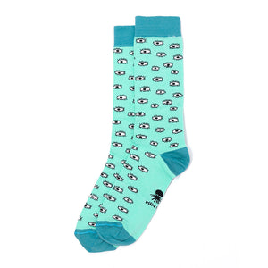 Light Blue Socks - All Over Eyes – Min & Mon