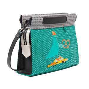 Vali Small Crossbody Deep Sea Green Leather Bag - Pigeonista Design ...