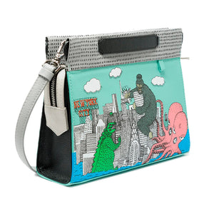 Vali Small Crossbody Oceanic Green and Black Leather Bag - Hairy Harol ...