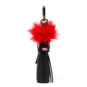 Callie Marie Mayne - Black Leather and Red Faux Fur – Min & Mon