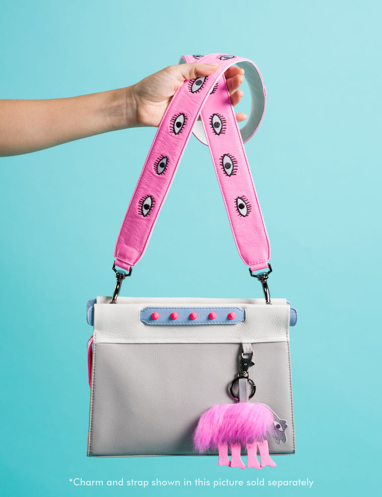 Vali Small Crossbody Gray and Pink Leather Bag – Min & Mon