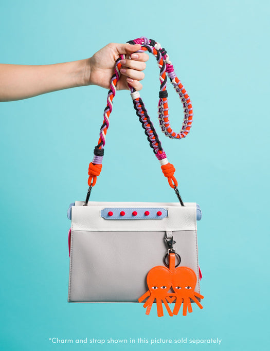 Vali Small Crossbody Gray and Pink Leather Bag – Min & Mon